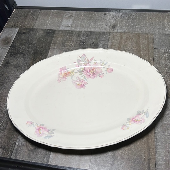 Edwin M. Knowles | Dining | Vtg Edwin M Knowles China Oval Platter Gold ...